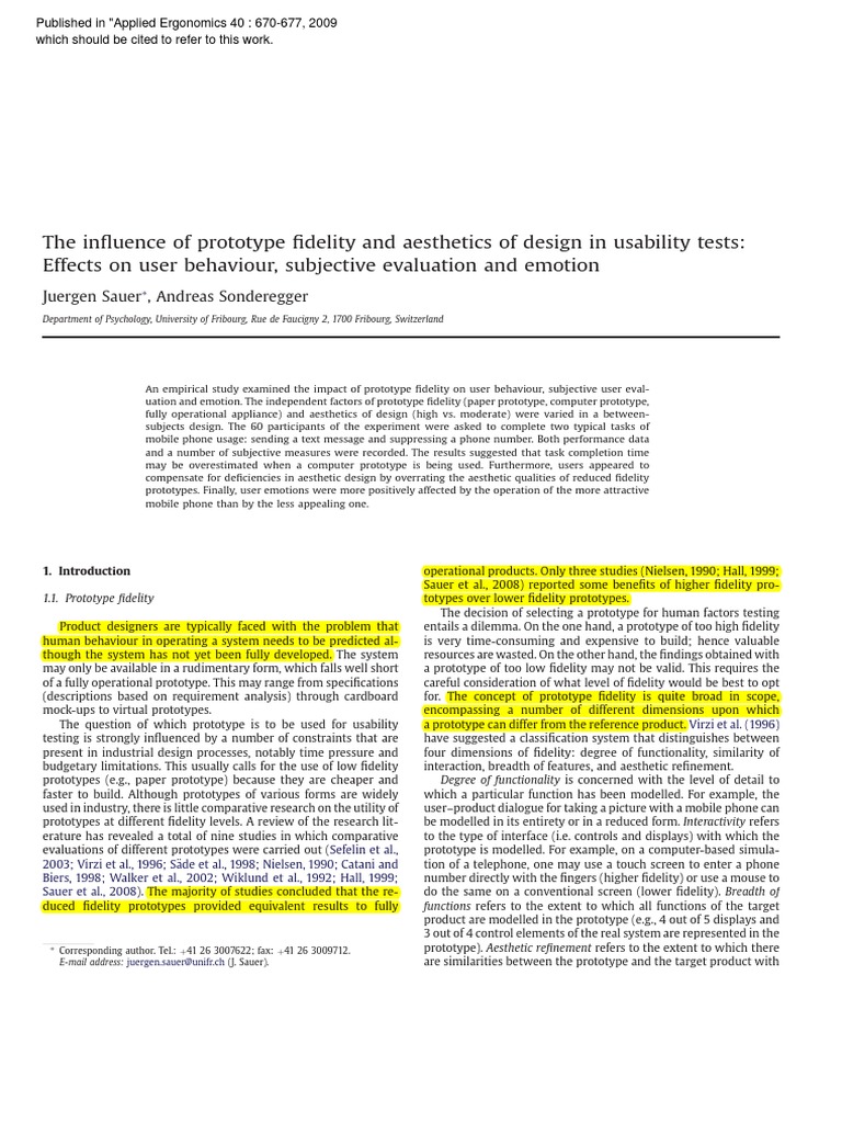 The Influence of Prototype Fidelity and Aesthetics of Design in ...