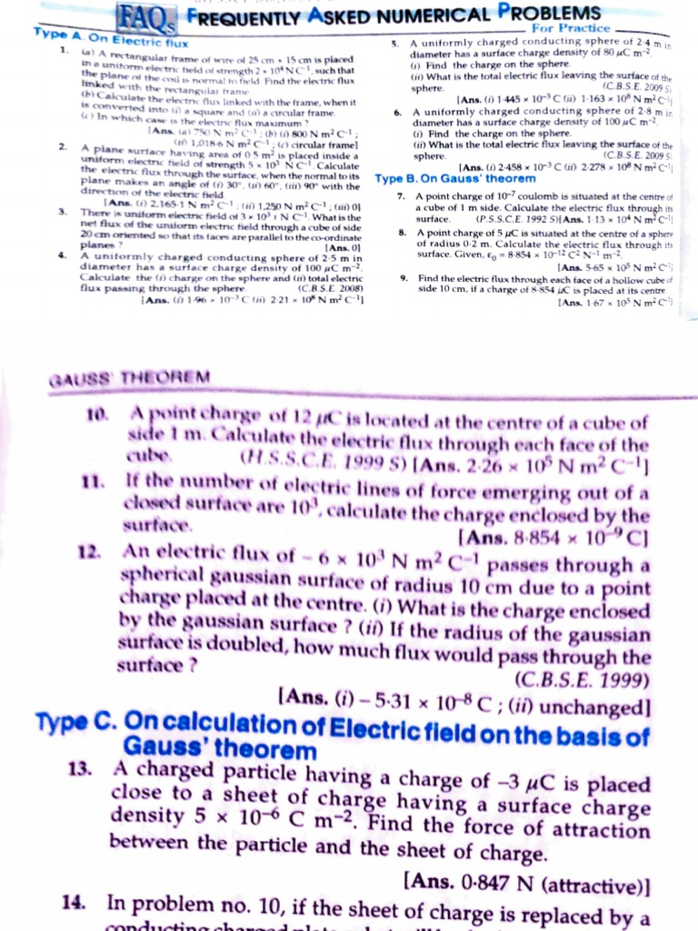 Abc Physics Gauss Theorem | PDF | Science & Mathematics