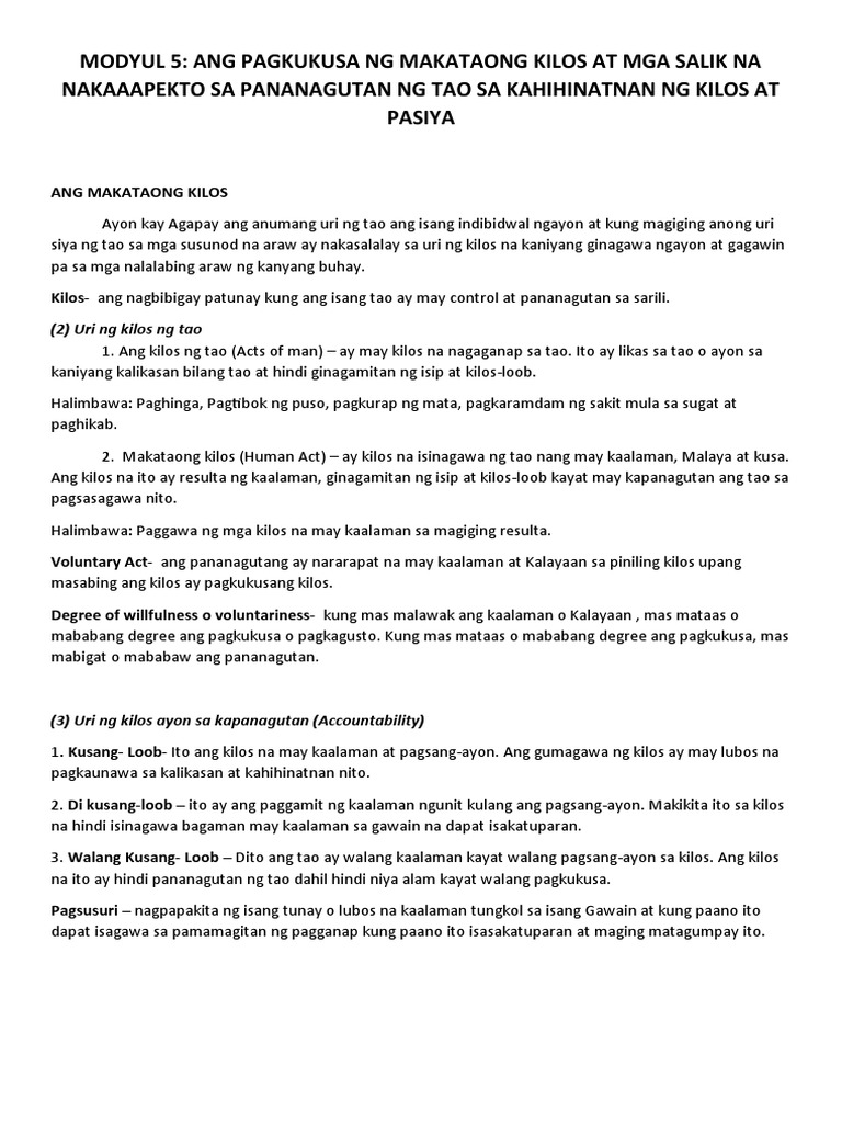 Esp 10 2ND Quarter Topic | PDF