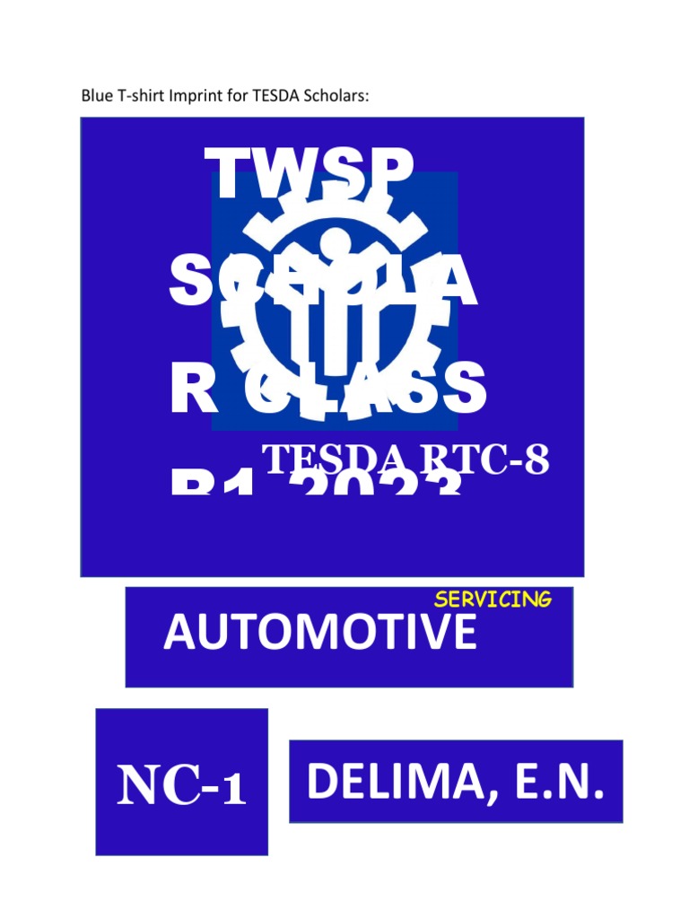 TESDA T Shirt Design | PDF