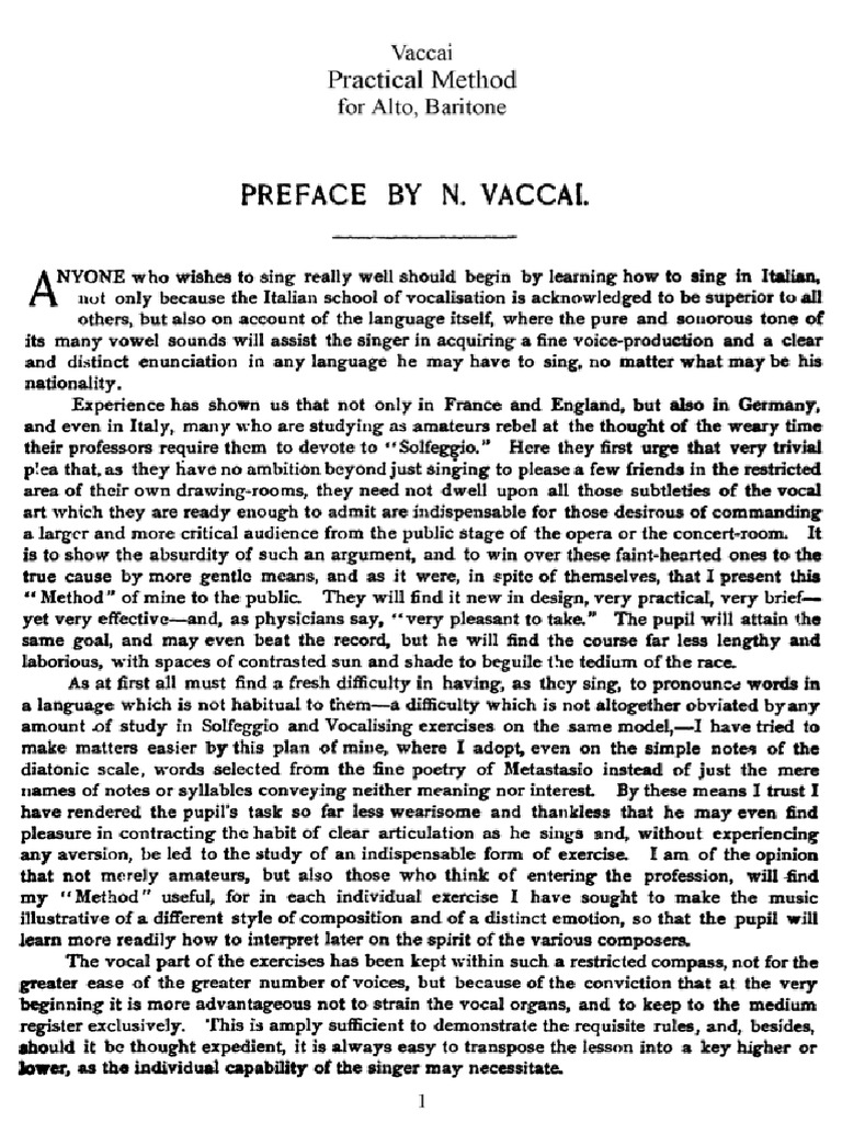 PIASCORE - 1 - Vaccai Practical Method Italian Singing For Alto ...