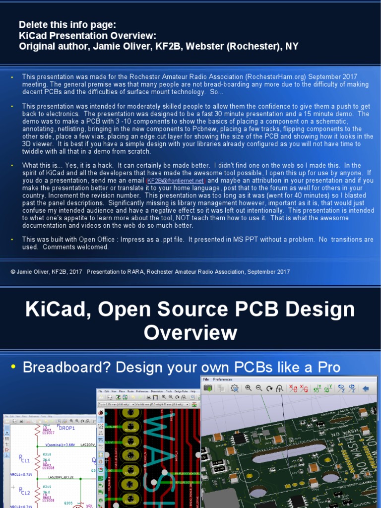 KiCad PCB Design Overview for Amateurs | PDF | Printed Circuit Board ...