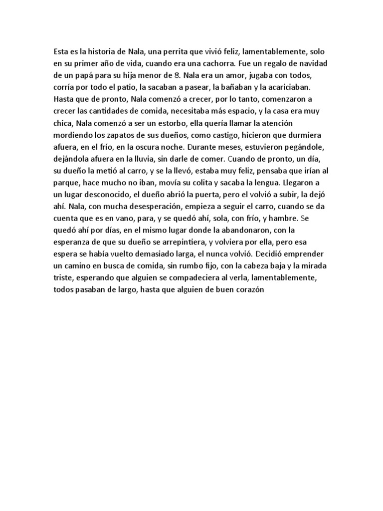 Esta Es La Historia de Nala | PDF
