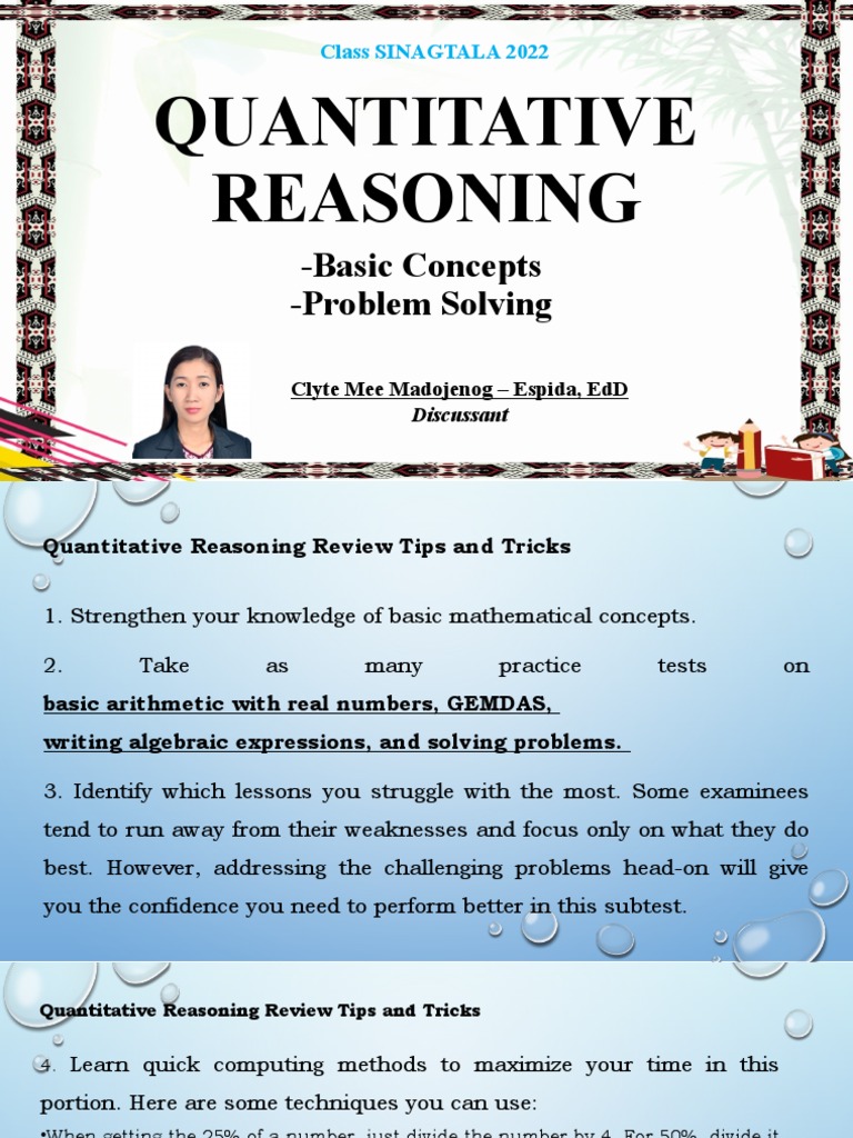 Quantitative Reasoning | PDF | Percentage | Numbers