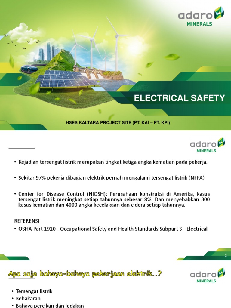Materi Internal Training Electrical Safety (PT. KAI - PT. KPI) | PDF