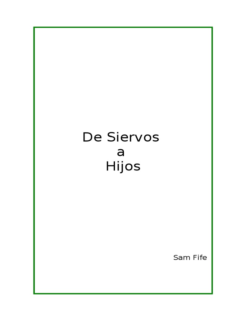 De Siervos a Hijos en Cristo | PDF | Jesús | Epístola a los efesios