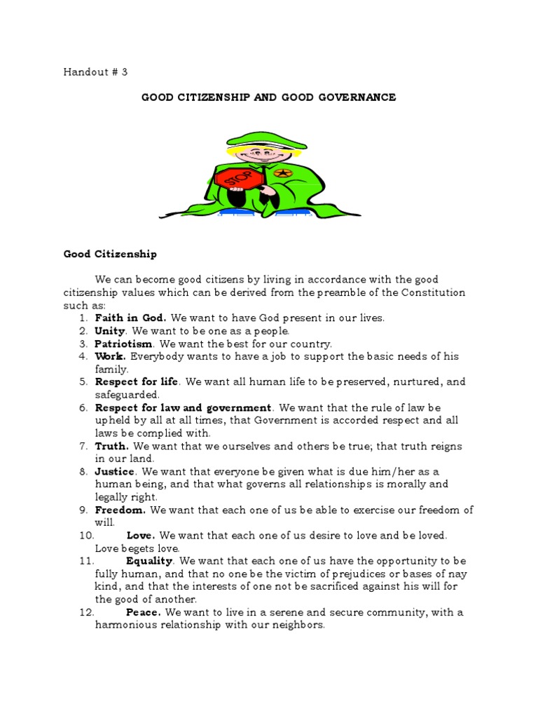 Duties of Good Citizenship Explained | PDF | Governance | Political Science