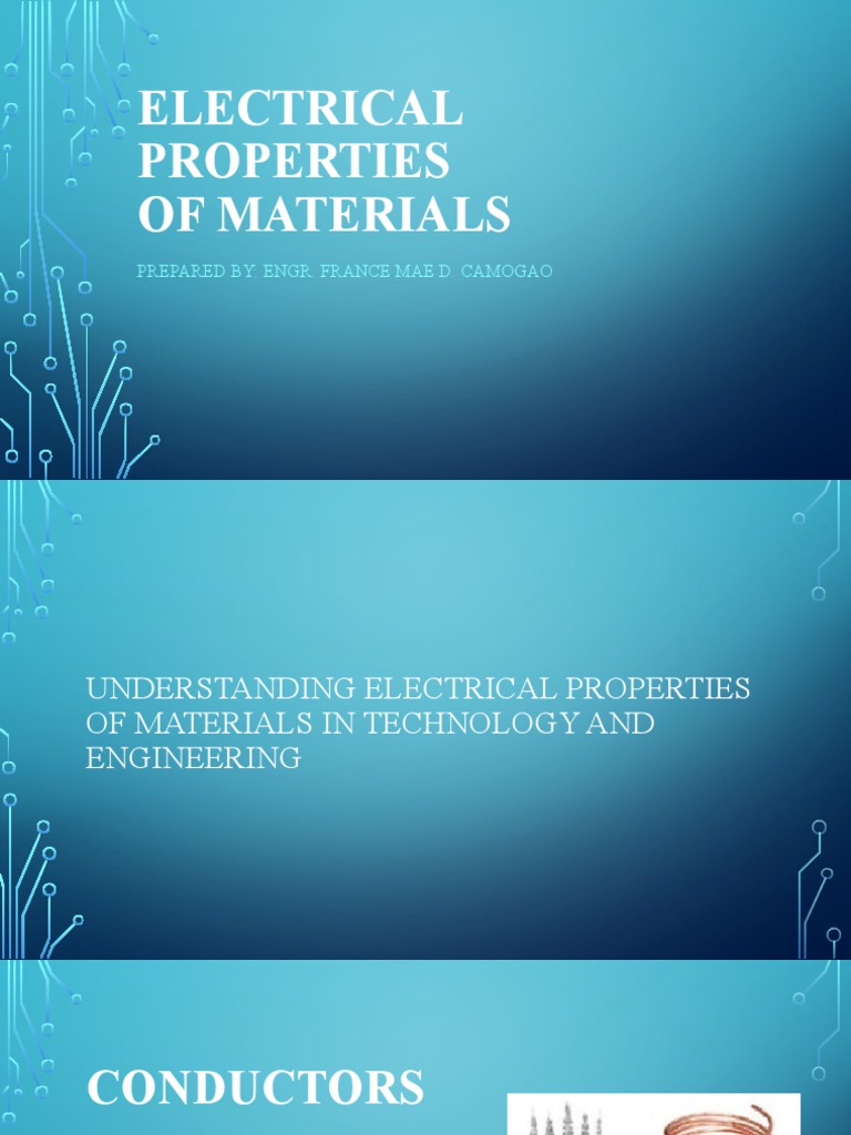 Electrical Properties of Materials | PDF