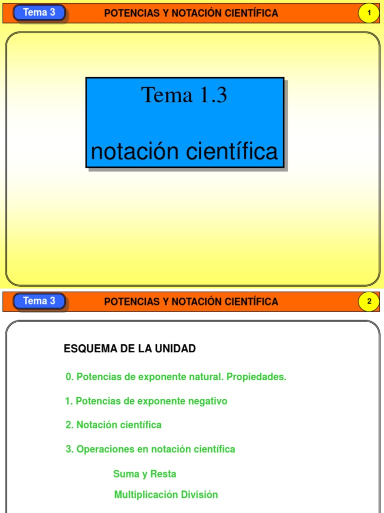 Notacion Cientifica | PDF | Exponenciación | Multiplicación