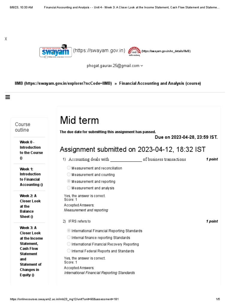 Financial Accounting And Analysis Unit 4 Week 3 A Closer Look At