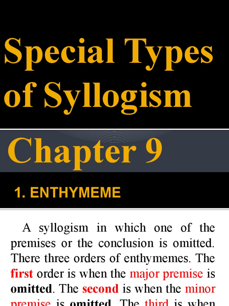 Special Types of Syllogism | PDF