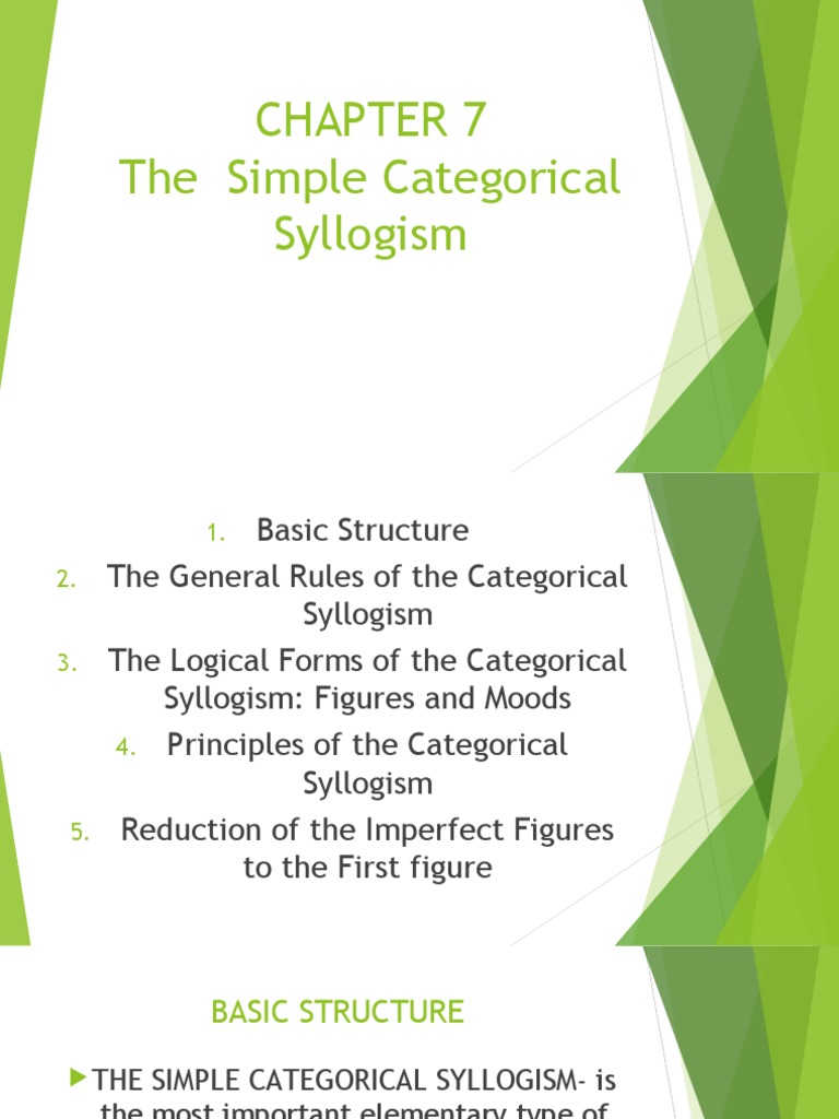 Simple Categorcial Syllogism | PDF
