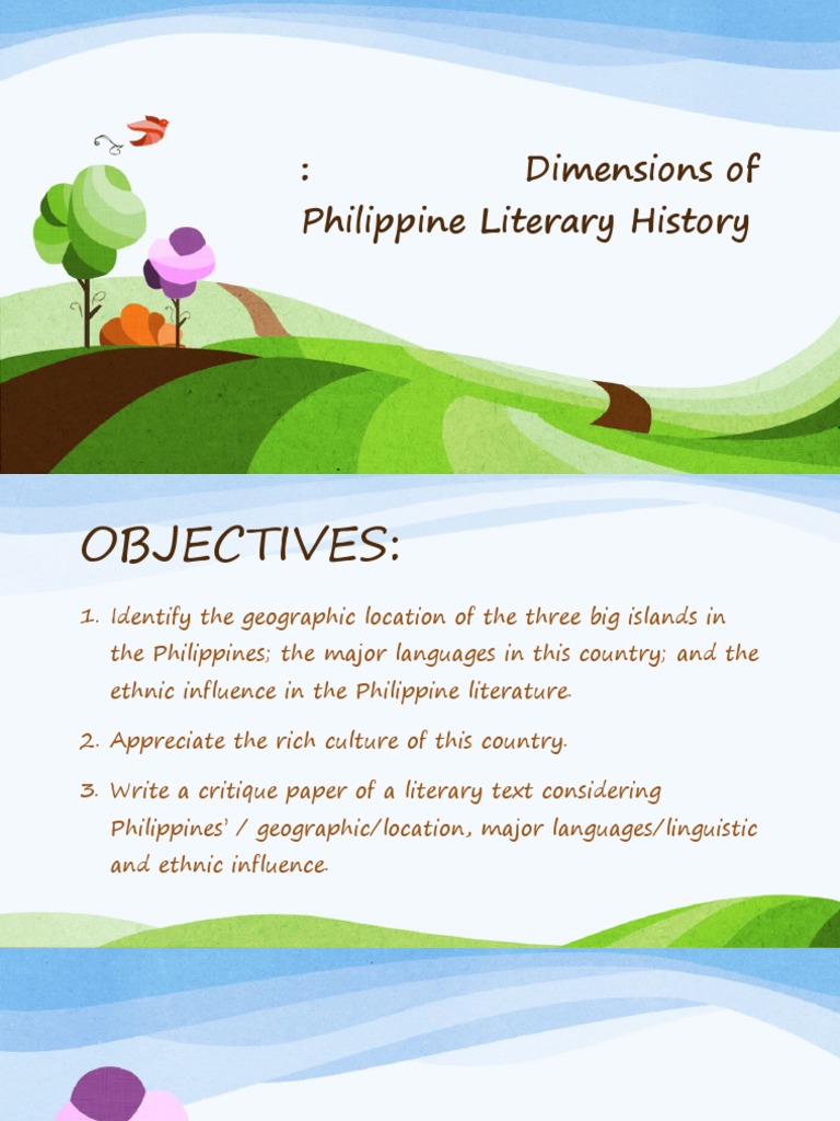 Dimensions of Philippine Literature | PDF | Philippines | Poetry
