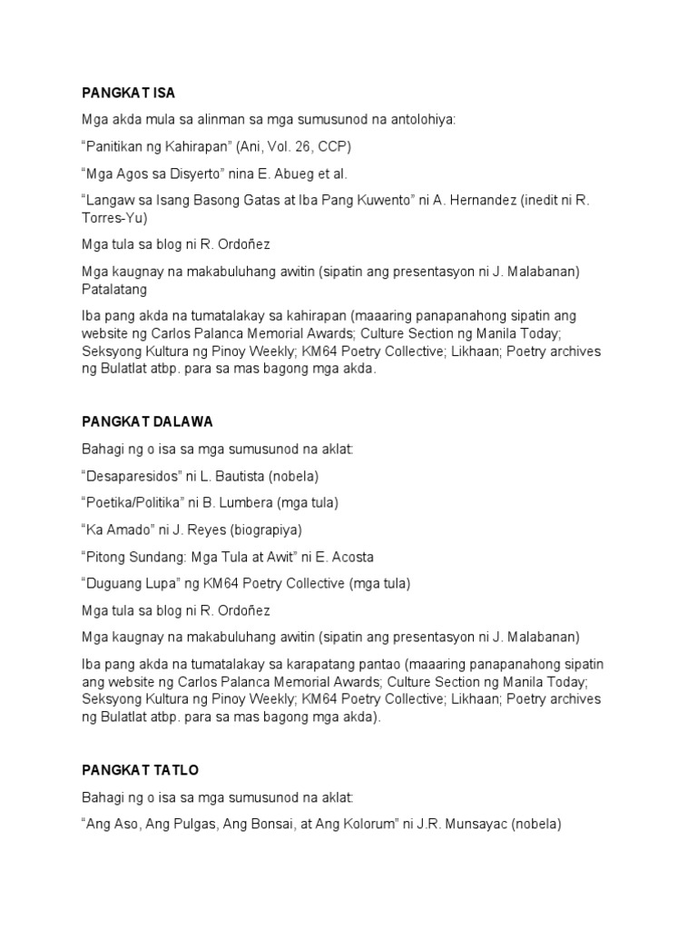 Sanggunian Sa Pangkatang Talakayan | PDF