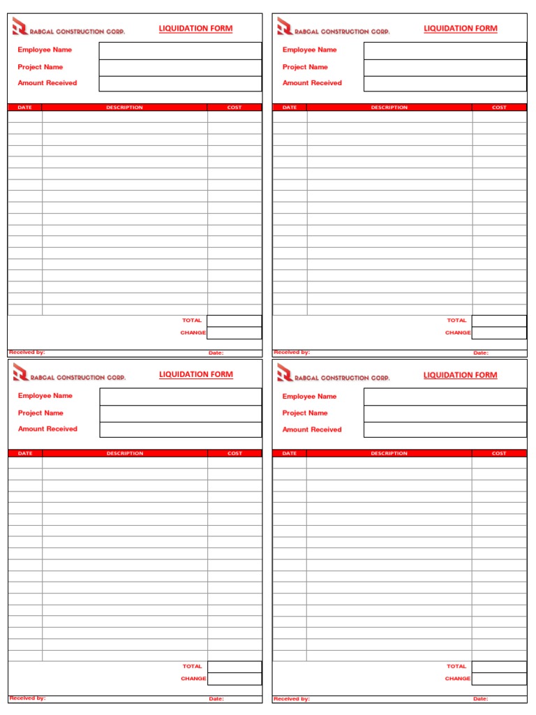 Liquidation Form | PDF