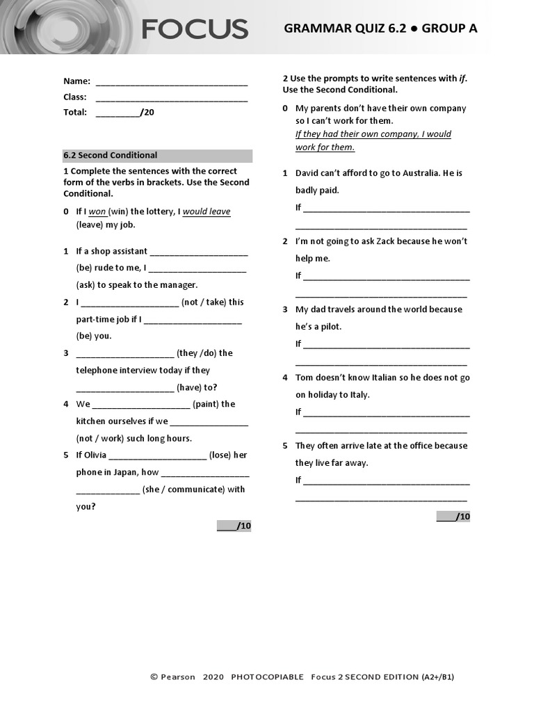 Focus2 2E Grammar Quiz Unit6 2 GroupA | PDF | Linguistic Typology ... Focus2 2E Grammar Quiz Unit6 2 GroupA | PDF | Linguistic Typology ...