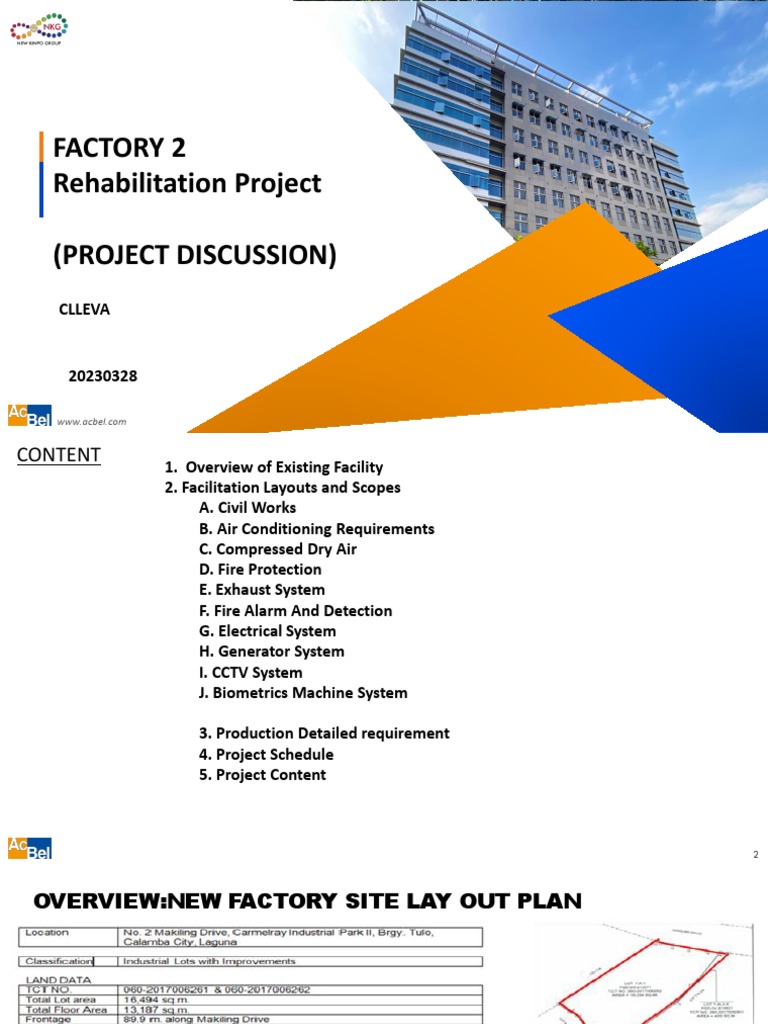 Factory 2 Layout - Bidding Presentation.r1 | PDF