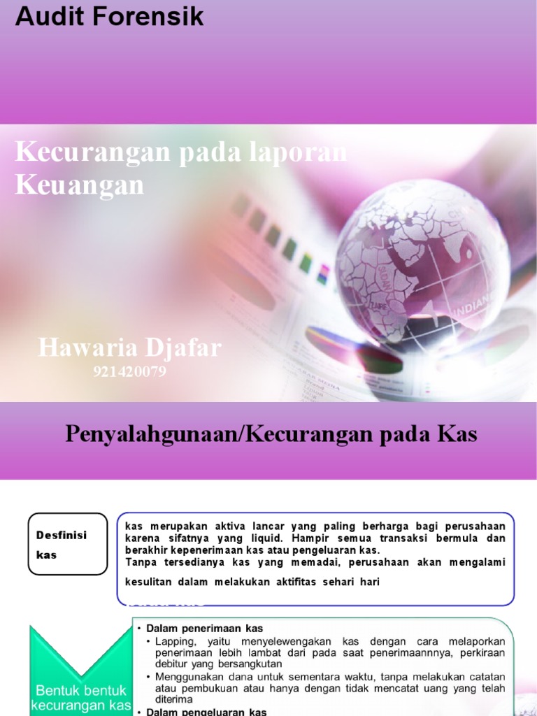 Audit Forensik | PDF | Pengelolaan Keuangan & Uang