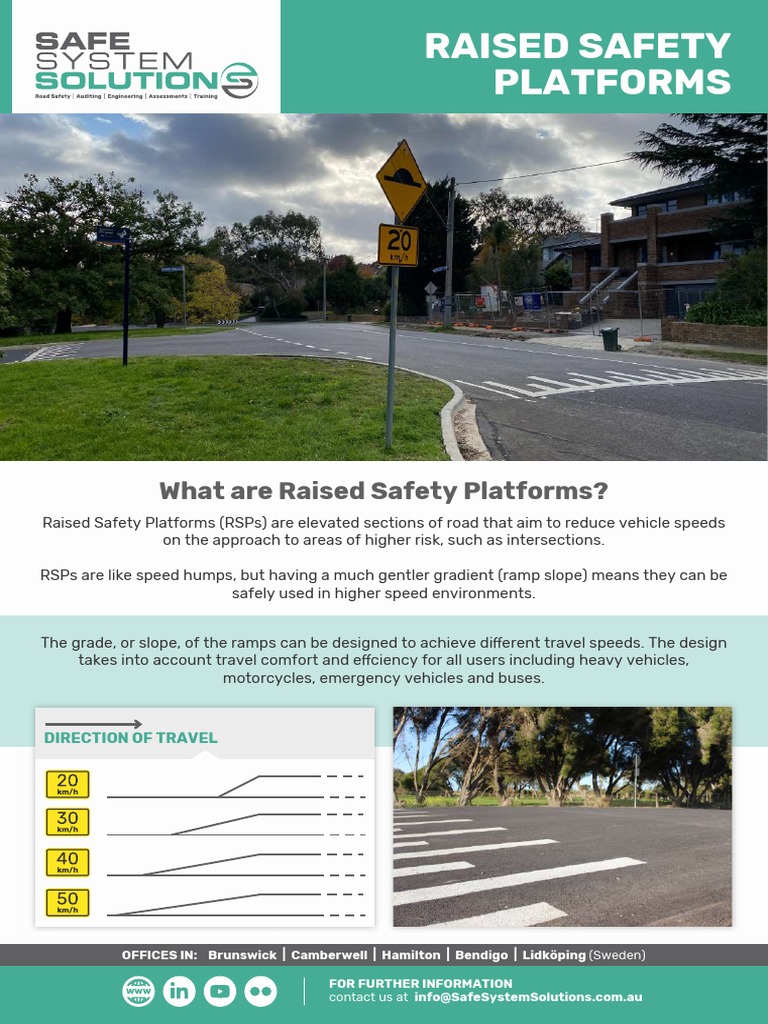 Raised Safety Platforms Brochure Final Small | PDF | Pedestrian | Road ...
