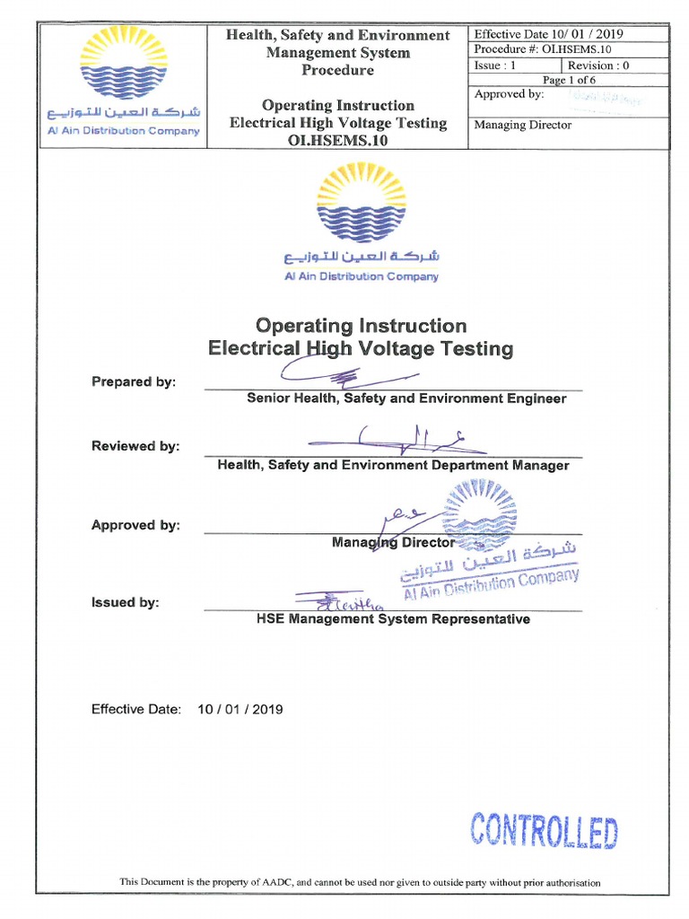10.OI. Electrical High Voltage Testing | PDF