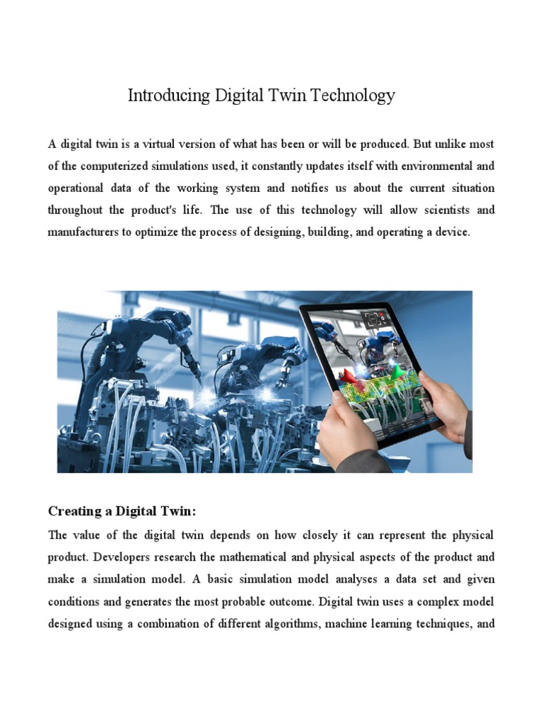 Digital Twin Technology | PDF | Simulation | Conceptual Model
