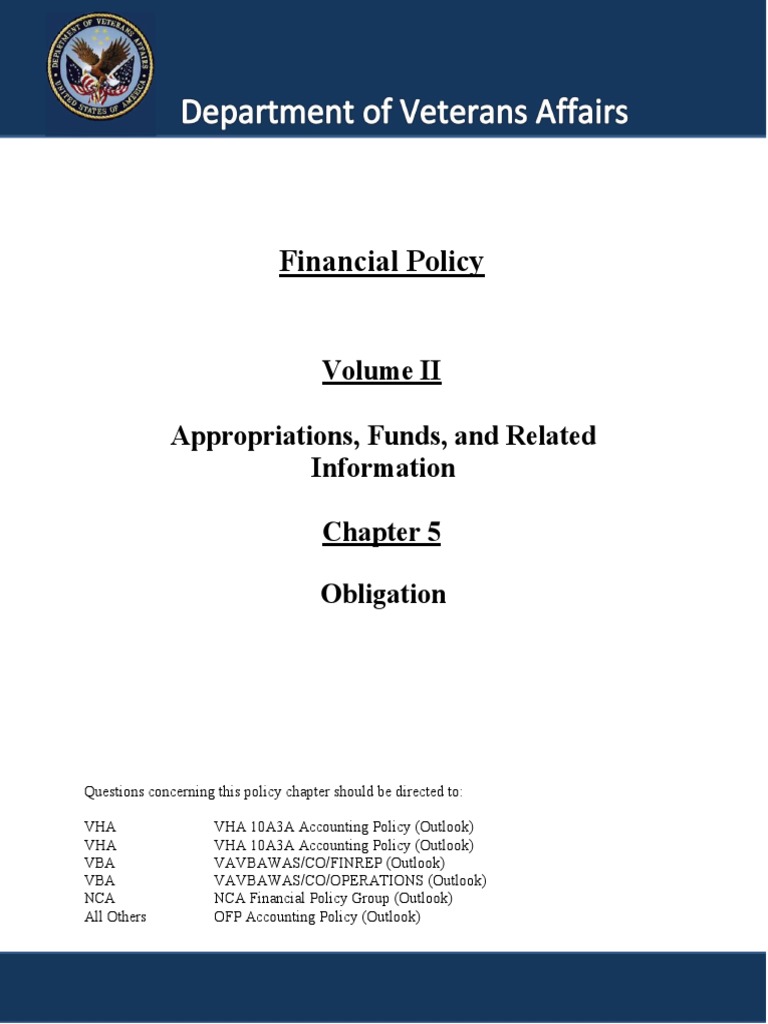 VA Financial Policy: Obligations Overview | PDF | Finance & Money ...