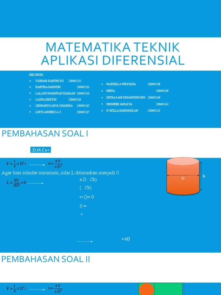 Tugas Kelomok Matek 1 Diferensial | PDF