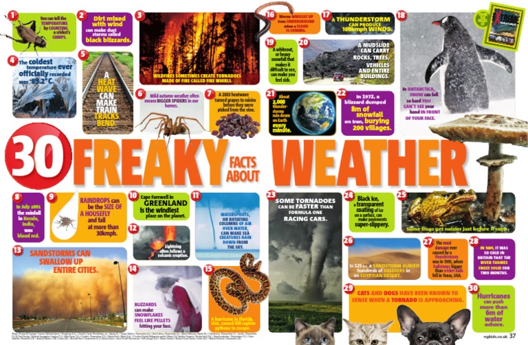 30 Freaky Facts About Weather | PDF | Blizzards | Weather