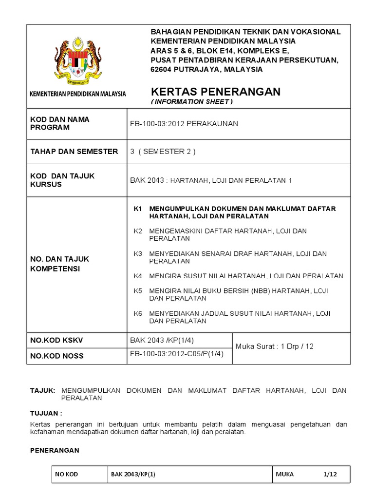 KP01 Bak 2043 Ppe | PDF