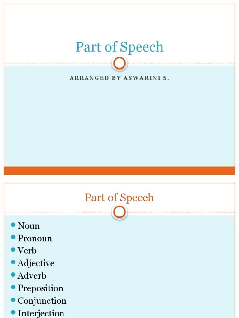 Part of Speech Material | PDF | Adverb | Part Of Speech