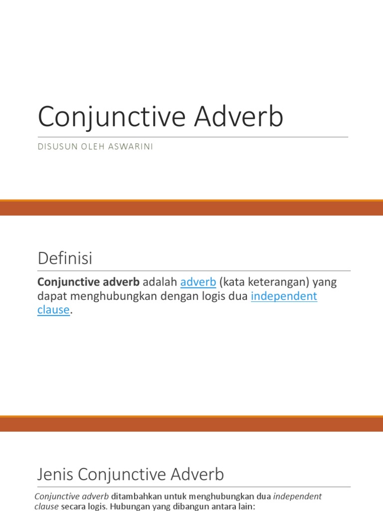 Conjunctive Adverb | PDF