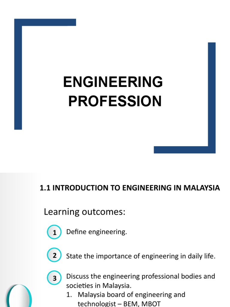 1.1 Introduction to Engineering in Malaysia | PDF | Engineering | Engineer