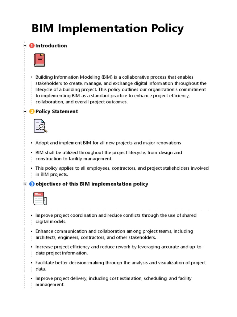 BIM Implementation Policy | PDF