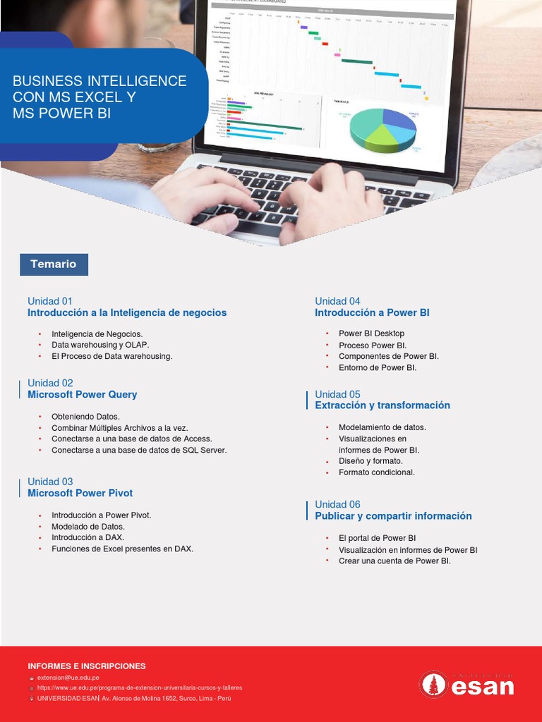 Temario Business Intelligence Con MS Excel y MS Power BI Actual | PDF | Negocios | Informática