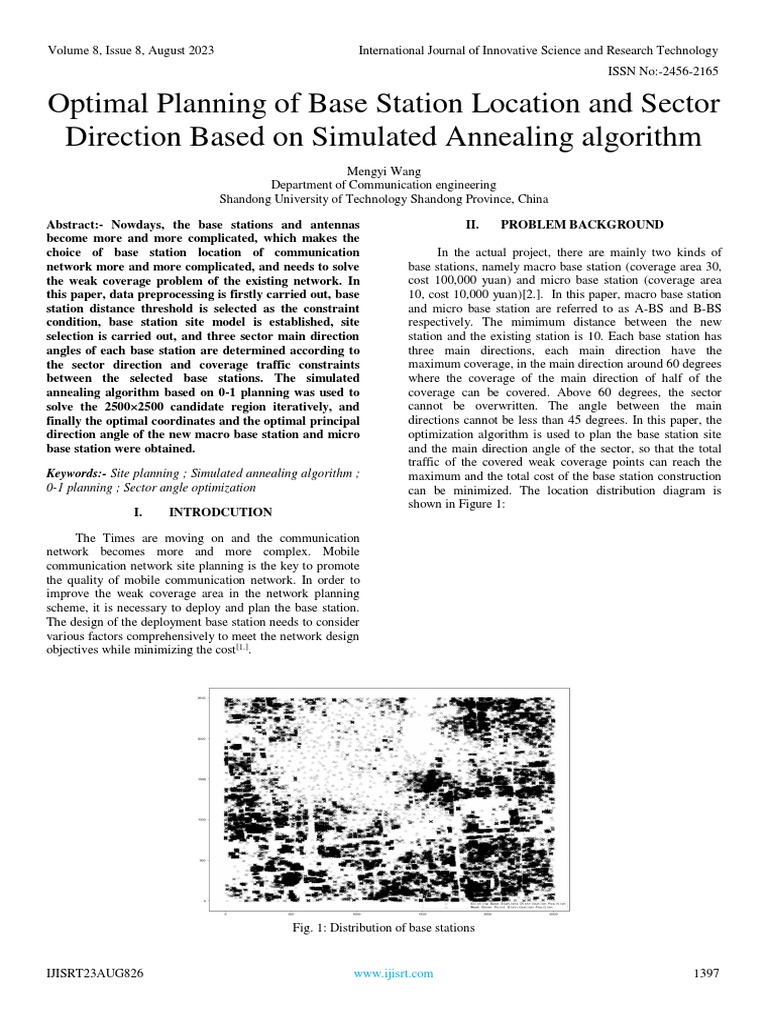 Optimal Planning of Base Station Location and Sector Direction Based on ...