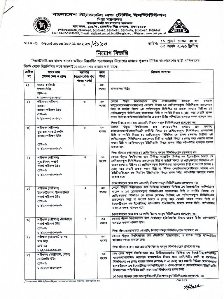 BSTI CIRCULAR 2023 08 03 ZOj9Ijw | PDF