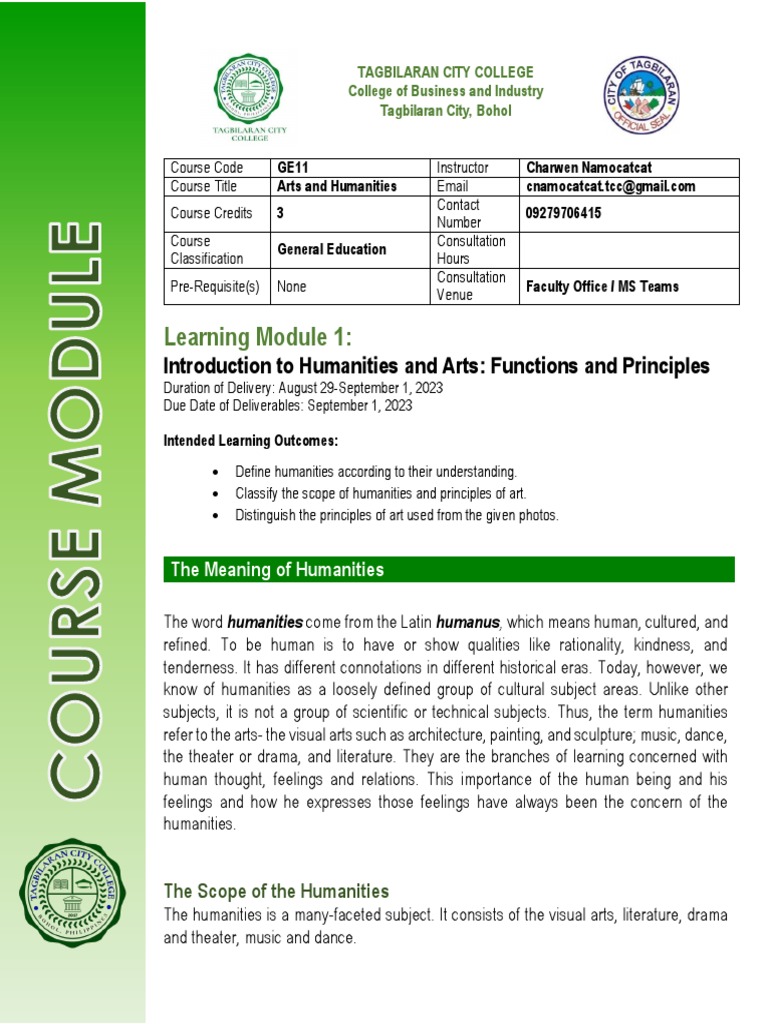 Intro to Humanities & Arts | PDF | The Arts | Humanities