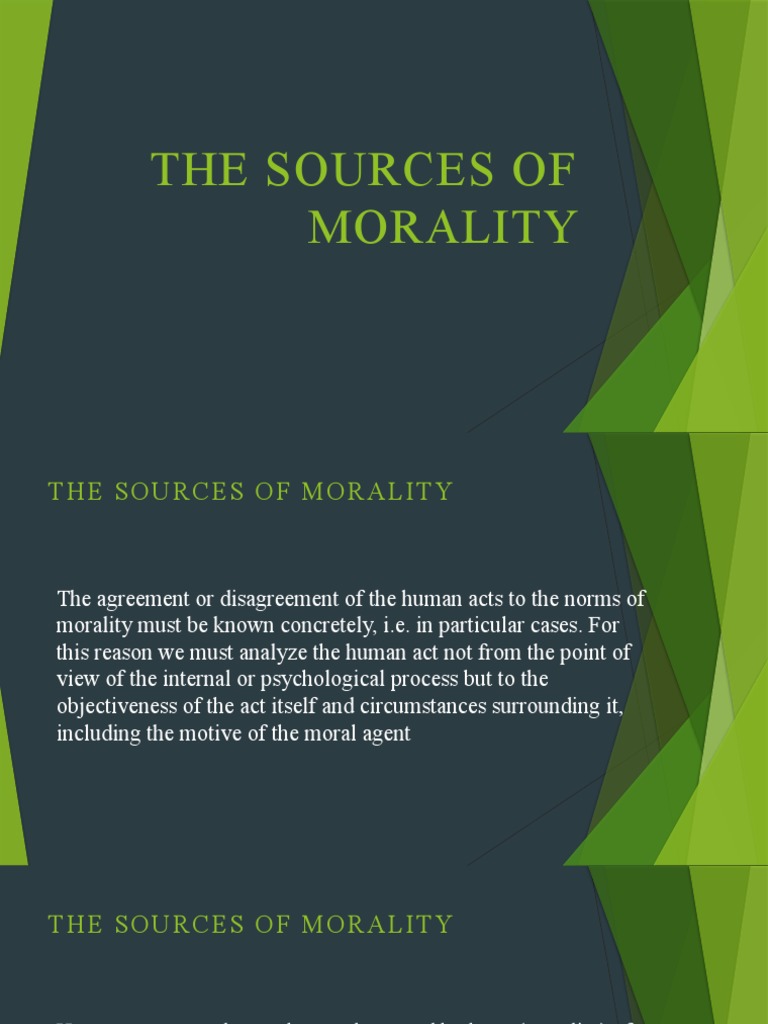 The Sources of Morality | PDF | Intention | Morality