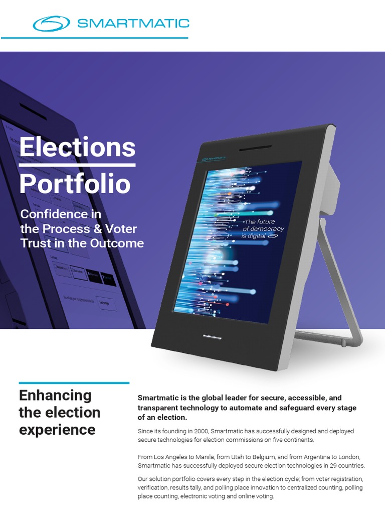 Brochure ElectionsPortfolio Eng 2021 | PDF | Electronic Voting | Voting