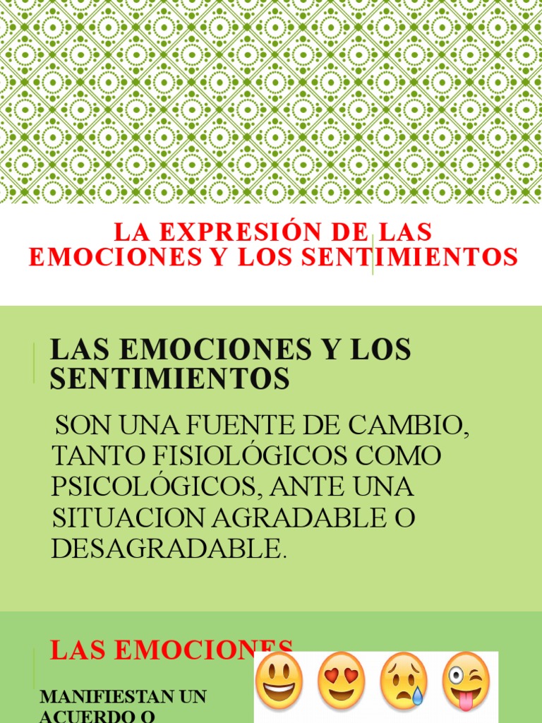 La Expresión de Las Emociones y Los Sentimientos | PDF | Las emociones ...