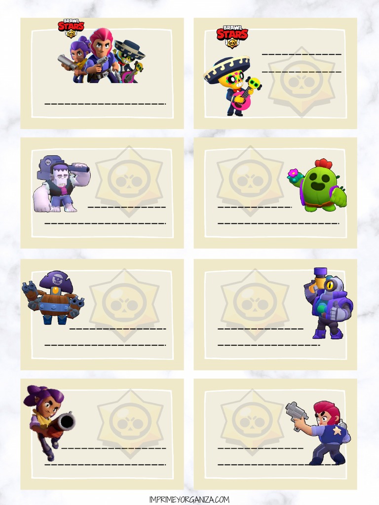 Etiquetas Brawl Stars | PDF