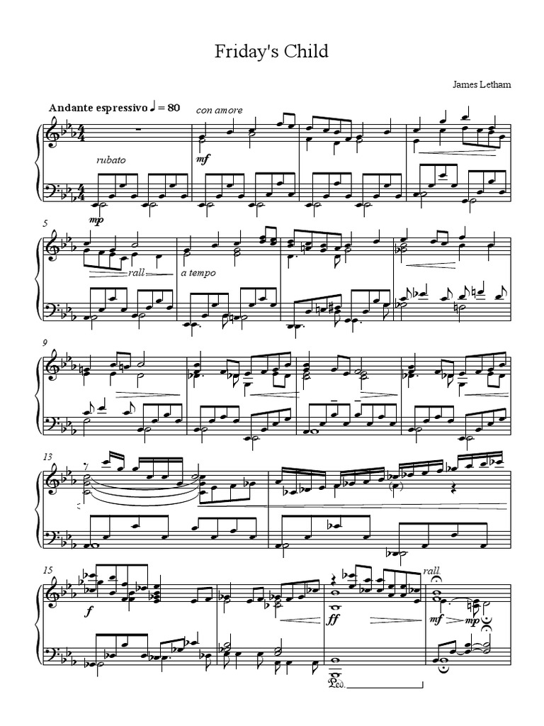 Friday | PDF | Notation | Performing Arts