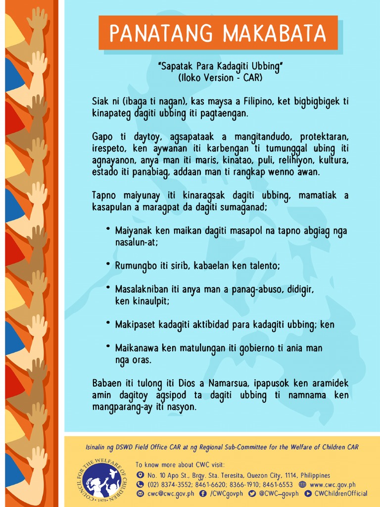 Iloko_CAR_Panatang_Makabata | PDF