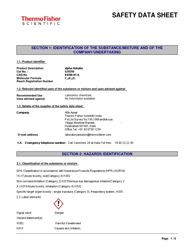 S29295 MSDS | PDF | Toxicity | Dangerous Goods