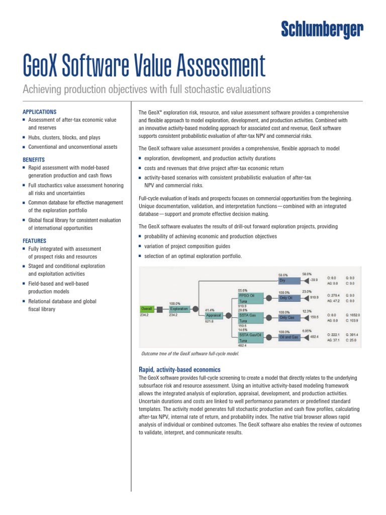 GeoX Software for Value Assessment | PDF | Risk | Uncertainty