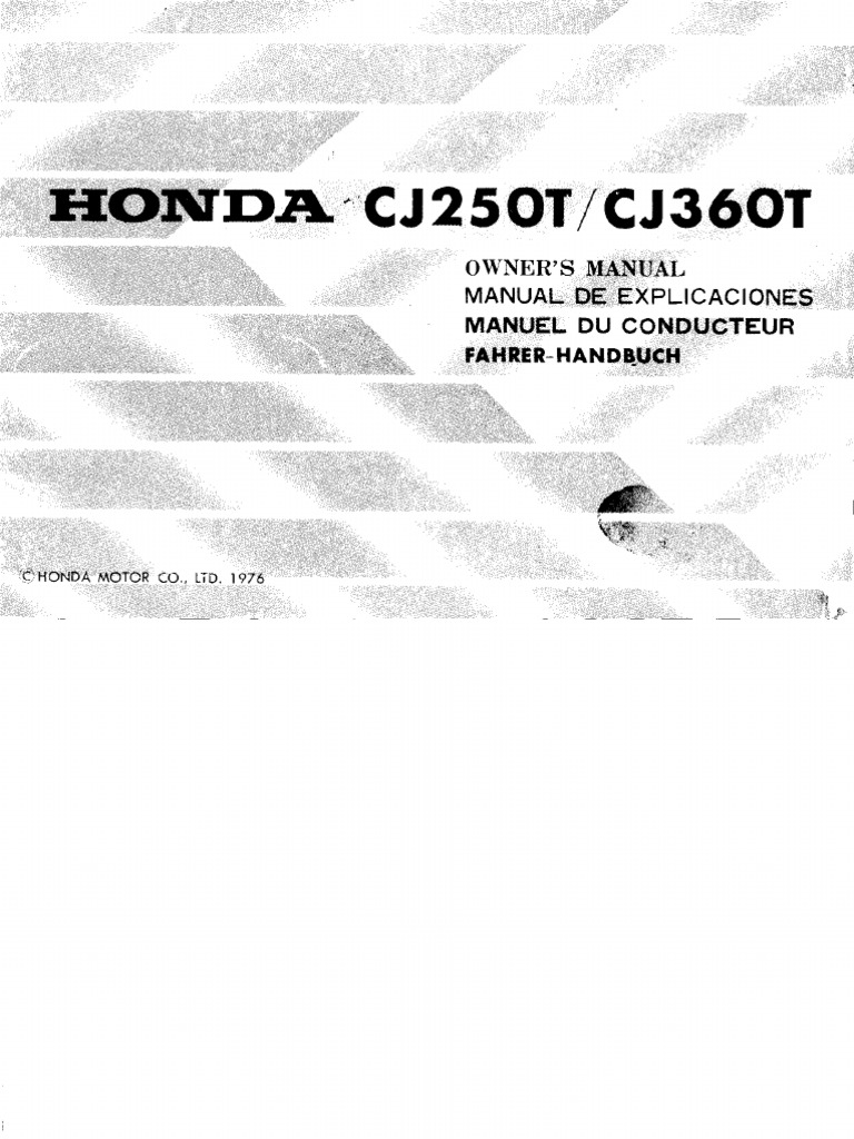 CJ250T CJ360T 1976 | PDF