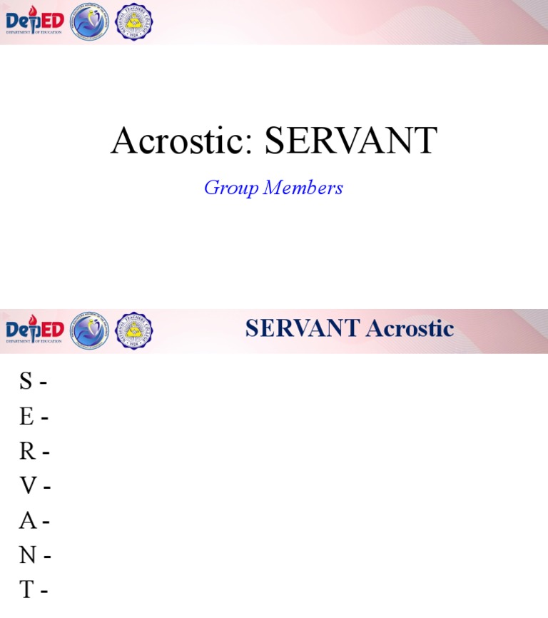 ACROSTIC - Template Slide (Please Make A Copy) | PDF
