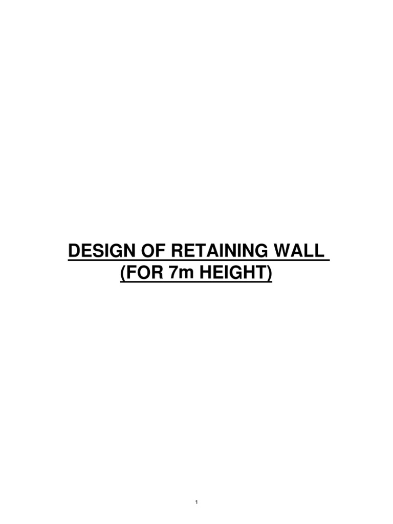 RCC RETAINING WALL-7.0M | PDF