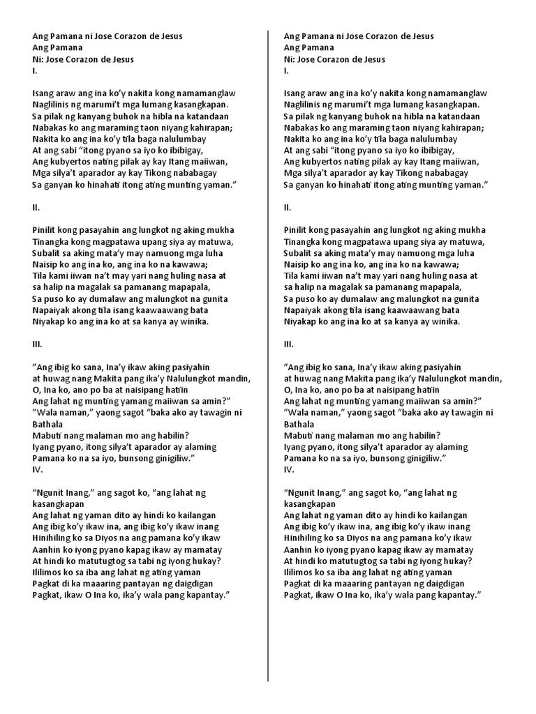 Ang Pamana ni Jose Corazon de Jesus | PDF