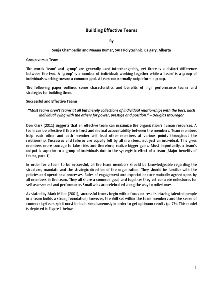 Building Effective Teams | PDF | Leadership | Psychology